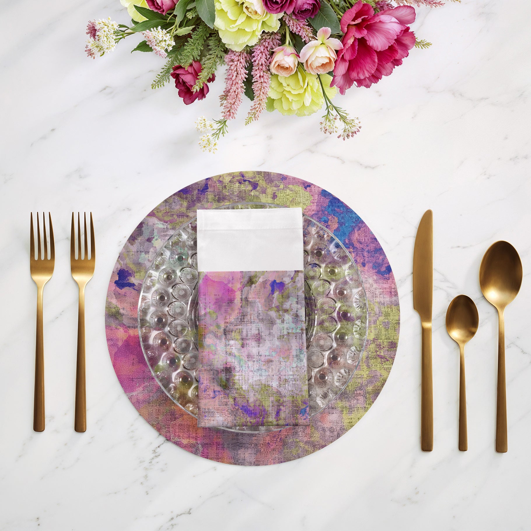 Impressionism Fressia Cotton Sateen Dinner Napkins – nicolettemayer.com