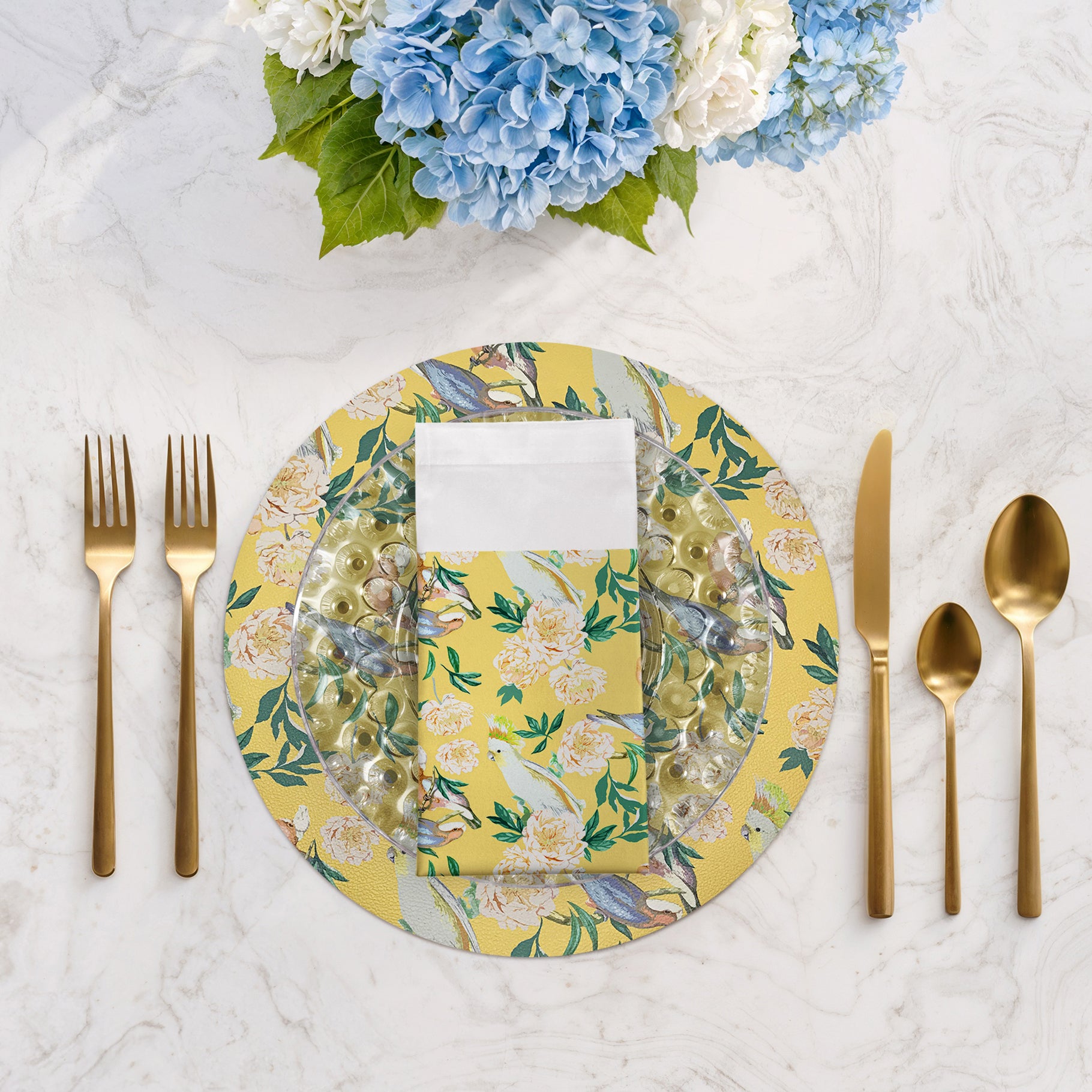 Peony Inspira Goldenrod Cotton Sateen Dinner Napkins – nicolettemayer.com