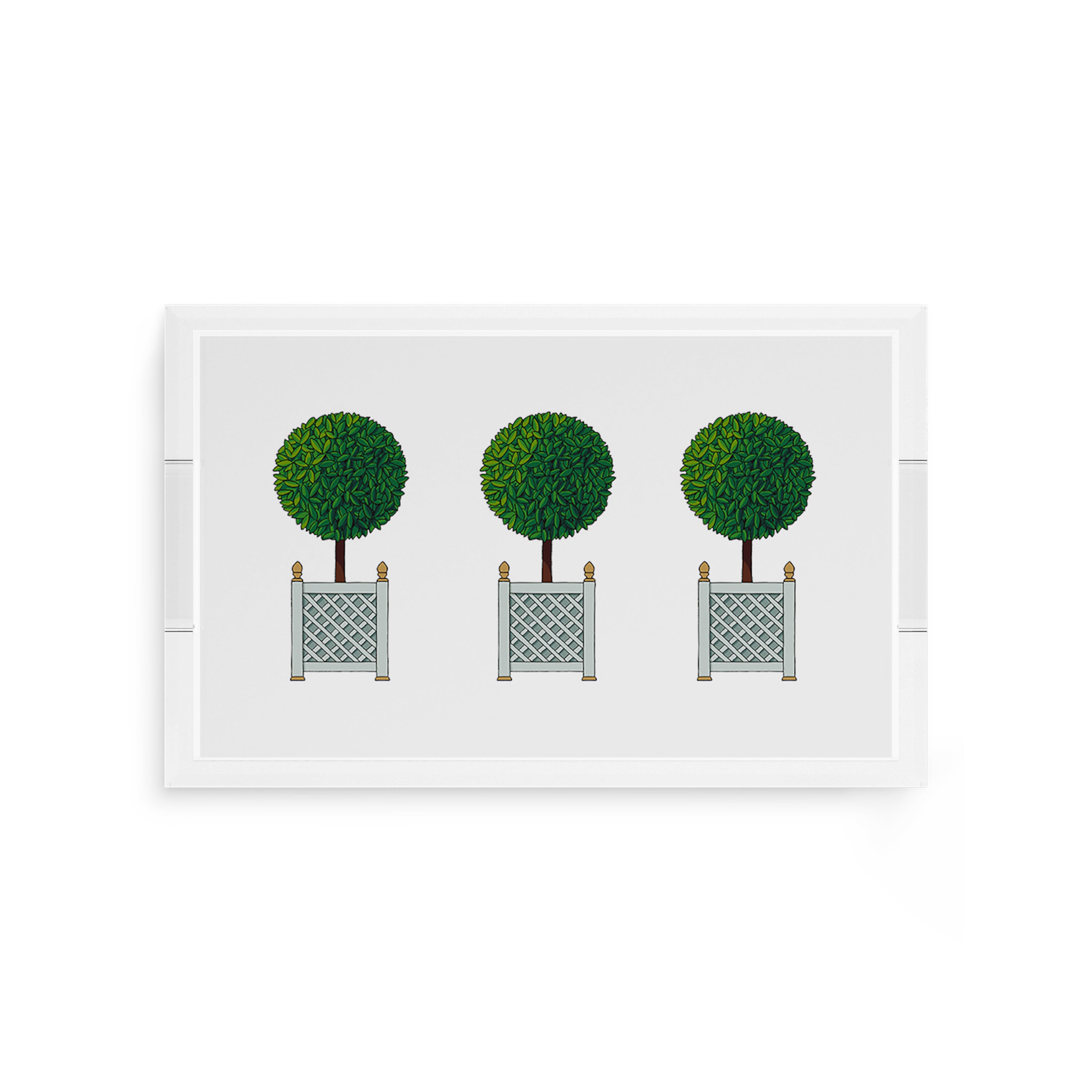 Timothy Corrigan Topiary Acrylic Rectangle Decorative Tray ...